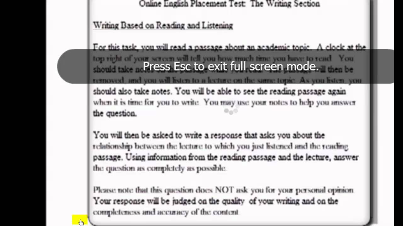 writing section instructions - YouTube