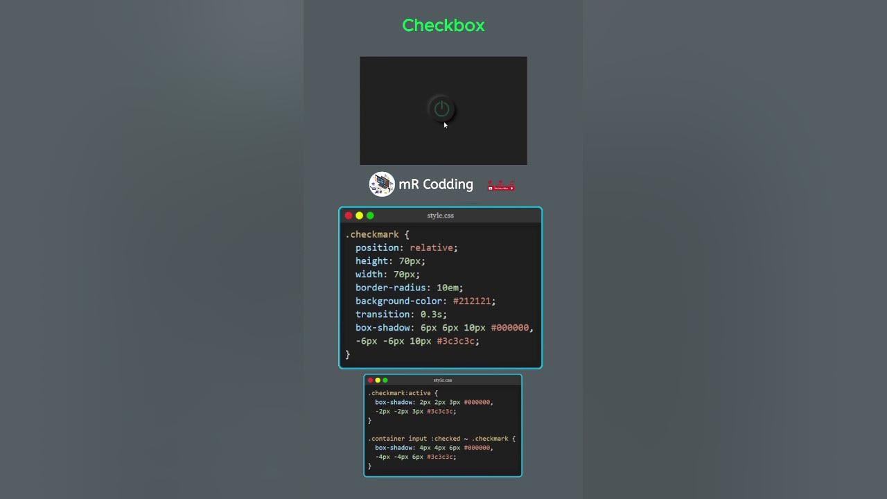 Cheackbox Shorts Trending Coding Shortvideo Viral Html Webanimation Htmlcss Mrcodding