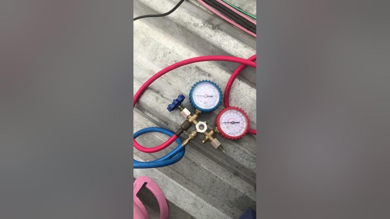 Carga de gás Refrigerante R410A Passo a passo - YouTube