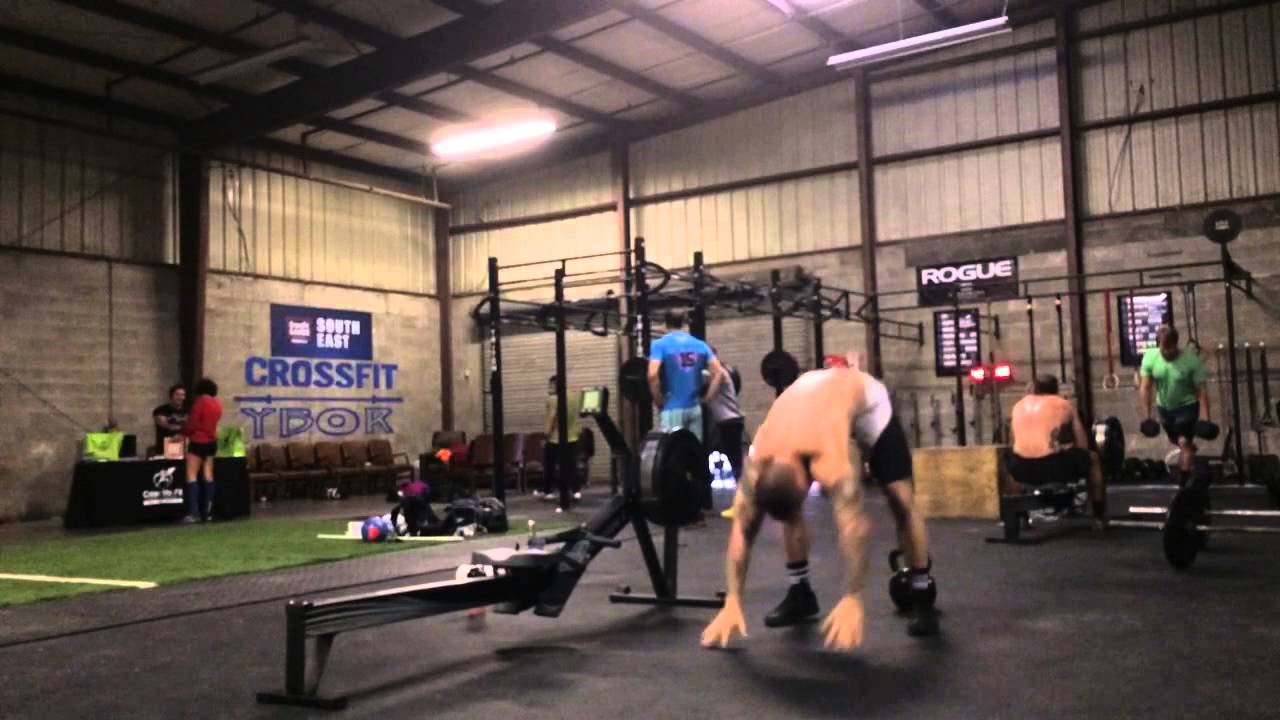 Testing 2/17/2015: 250m row/15 kb swings/25 burpees/15 kb swings/250 ...