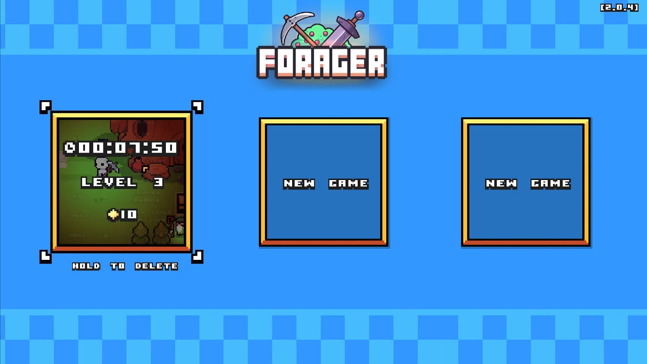 Forager Bug Report - Can't delete save file - YouTube