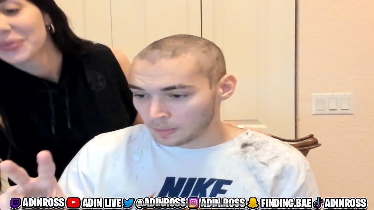 Adin Ross Shaves Head Bald Live on Stream - YouTube