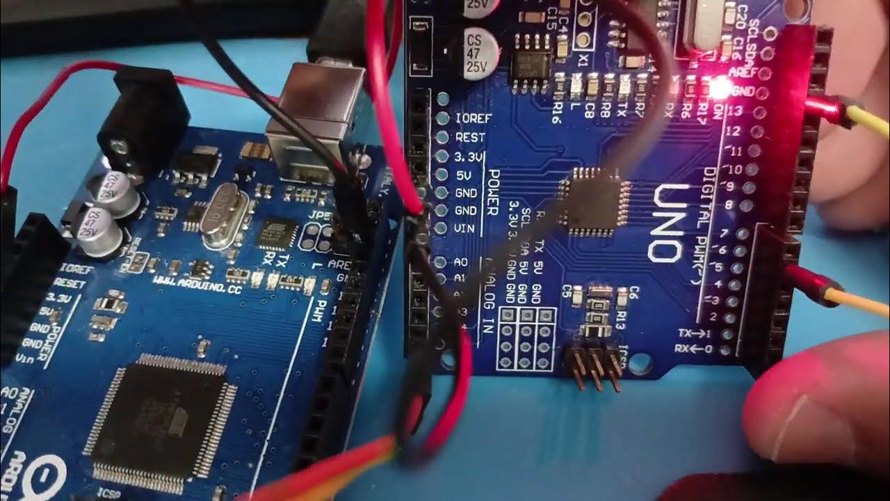 "Arduino Uno to Mega I2C Communication: Control LED with Button""I2C using just a few wires ...
