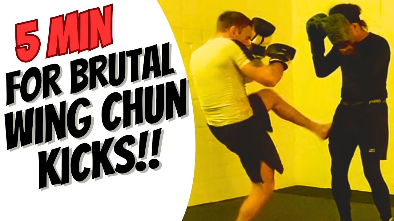 5 Minutes to train Wing Chun Kicks from wooden dummy form [Lerne die ...
