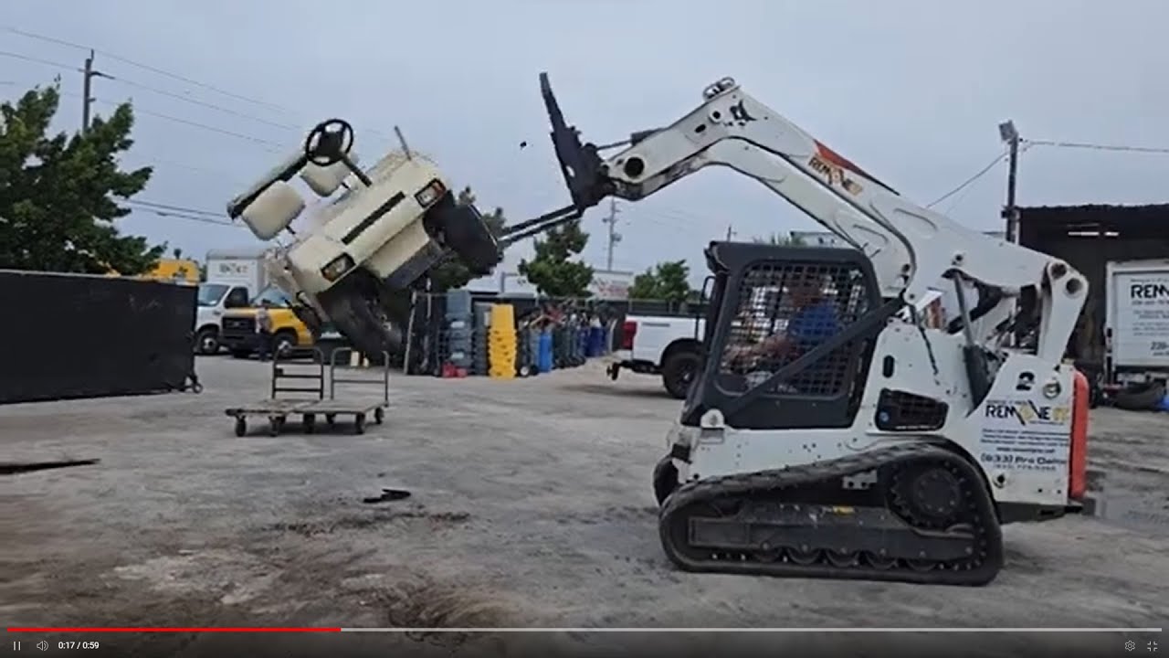 Just How Tough Is A Golf Cart? Flipped and Run Over!! - YouTube