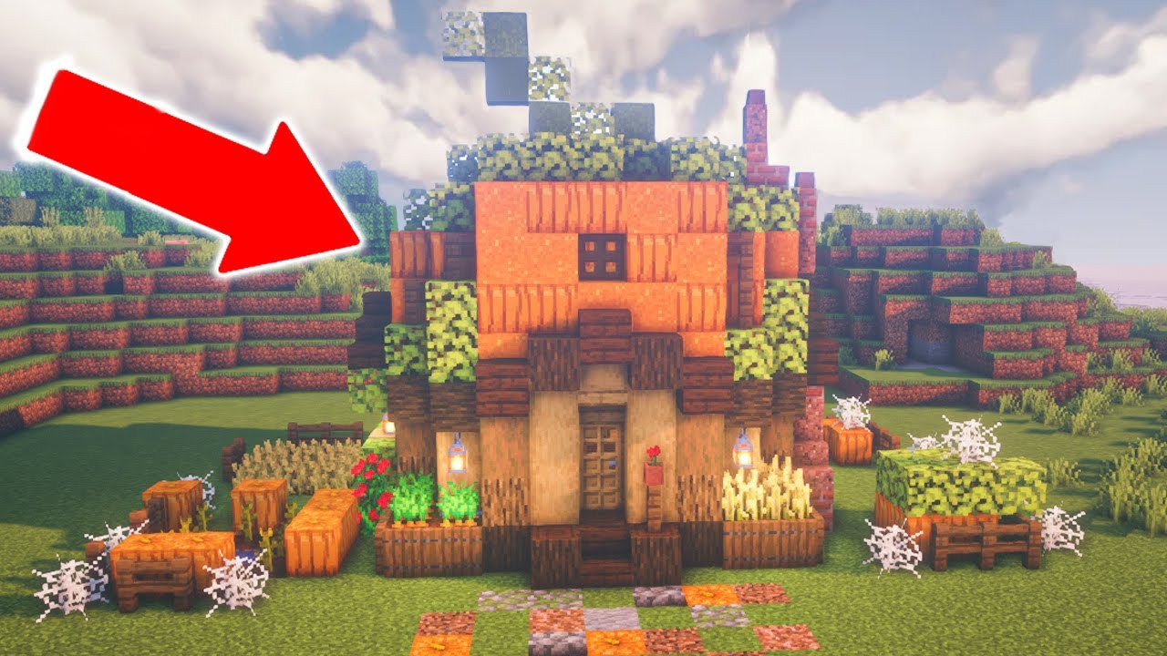 Minecraft Halloween PUMPKIN House | Tutorial - YouTube