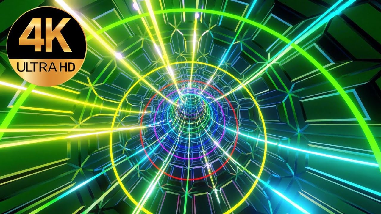 10 hour 4k TV VJ loop Metallic Multi color Relaxing background Video ...