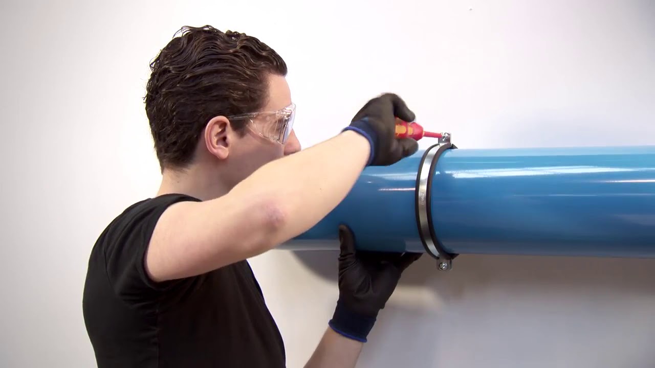 Installation of Ø 158 AIRnet pipes - YouTube