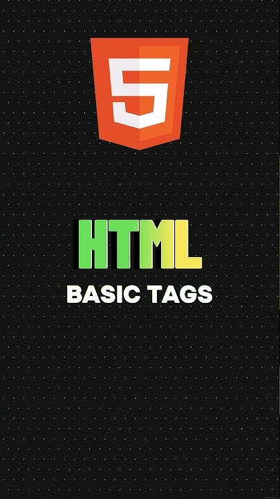 HTML Basics Tags - YouTube