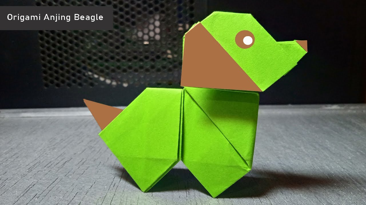 Origami Anjing Beagle | how to make origami beagle dog - YouTube