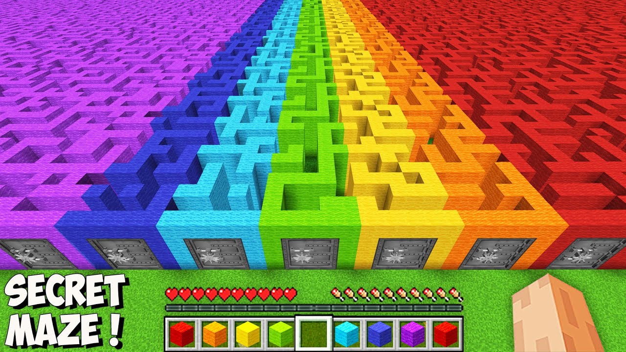 What is HIDDEN inside THE LONGEST SECRET MAZE in Minecraft? I found THE ...