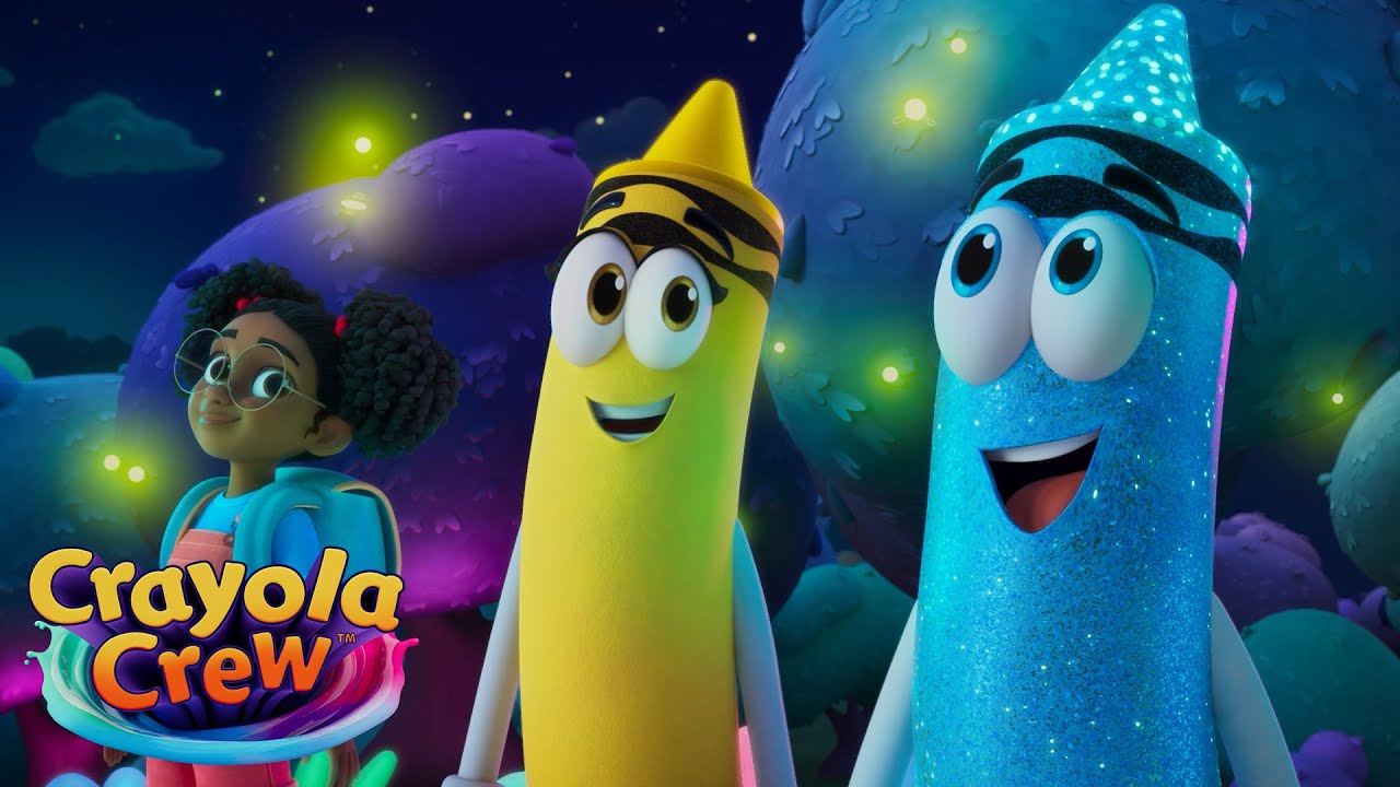 Camping in a Rainbow Firefly Forest! | Crayola Crew | Fun & Imaginative ...
