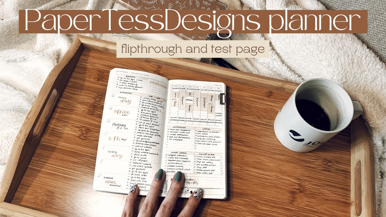 PaperTessDesigns Weekly Notebook flipthrough + test page - YouTube