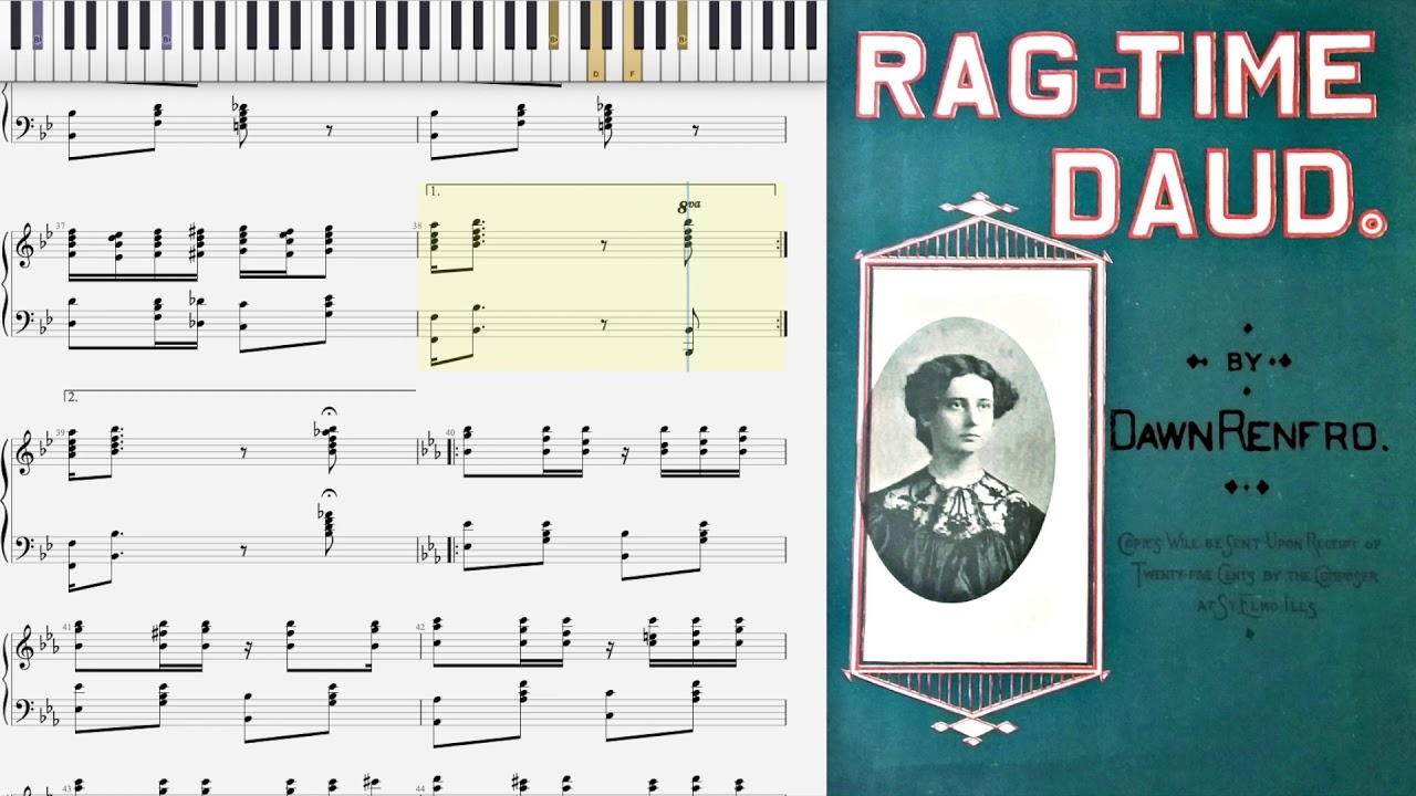 Ragtime Daud by Dawn Renfro (1905, Ragtime piano) - YouTube