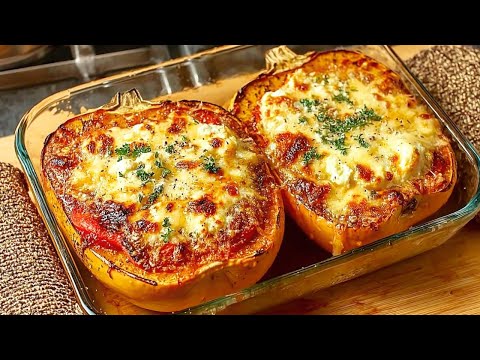 Warum kannte ich dieses Rezept nicht? Gefüllter Butternut Kürbis schmeckt  besser als Fleisch!