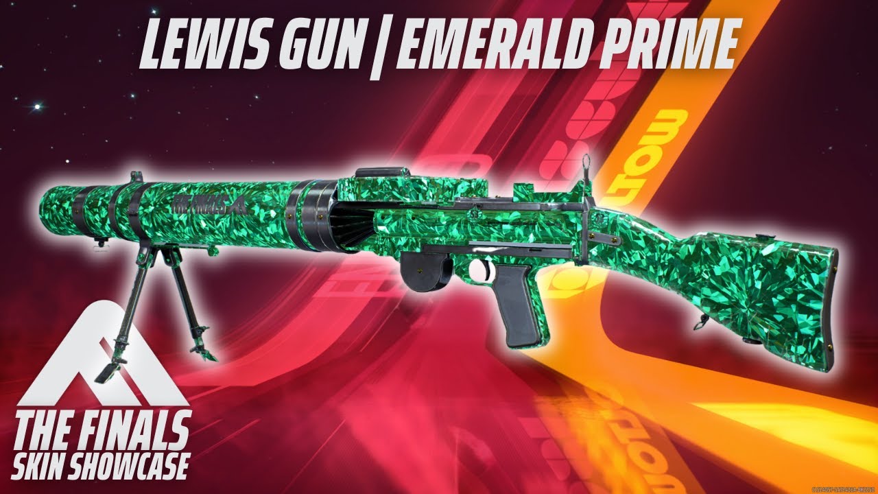 LEWIS GUN EMERALD PRIME Skin Review | The Finals Season 3 Ranked Reward ...