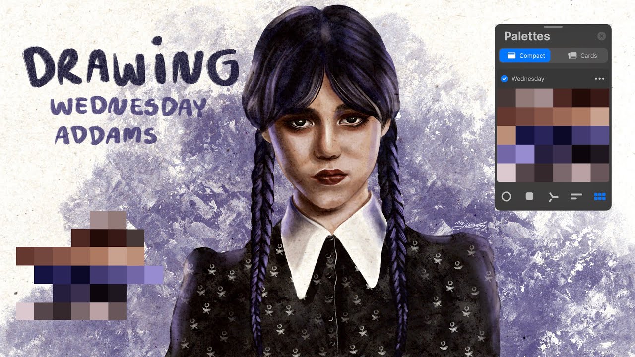 Wednesday Addams 🕷| Paint with me - YouTube