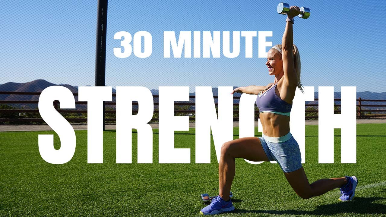 30 MINUTE HEAD TO TOE STRENGTH WORKOUT | Weights | No Cardio | No ...