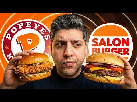 HANGİ TARAF DAHA DOYURUCU? / En Ucuz Popeyes Vs Salon Burger Menü!