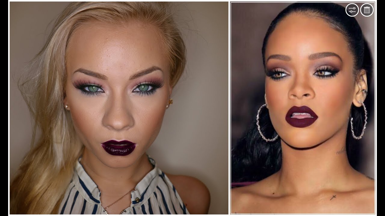 Rihanna Inspired Makeup Tutorial - YouTube