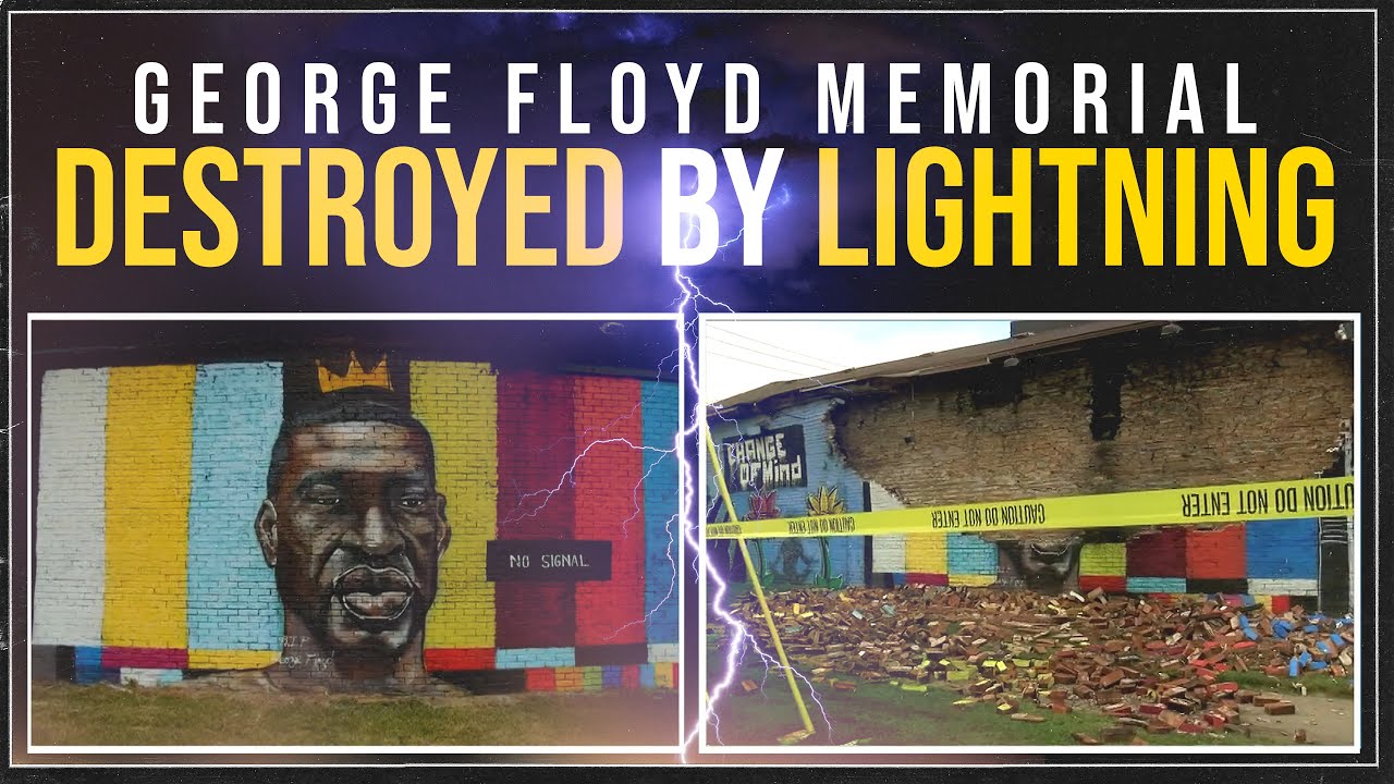 Lighting Strikes George Floyd Memorial - YouTube