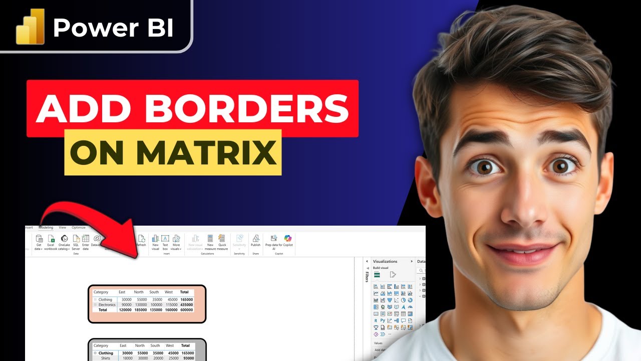 How To Add Thick Borders On Matrix Visual In Power BI (Easiest Way ...
