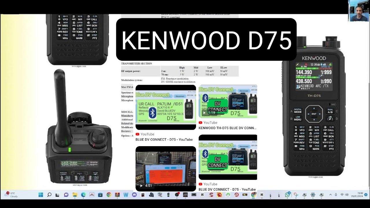 RIGPIX - KENWOOD TH-D75 - TERMINAL MODE - BLUE DV CONNECT - (Bluetooth ...