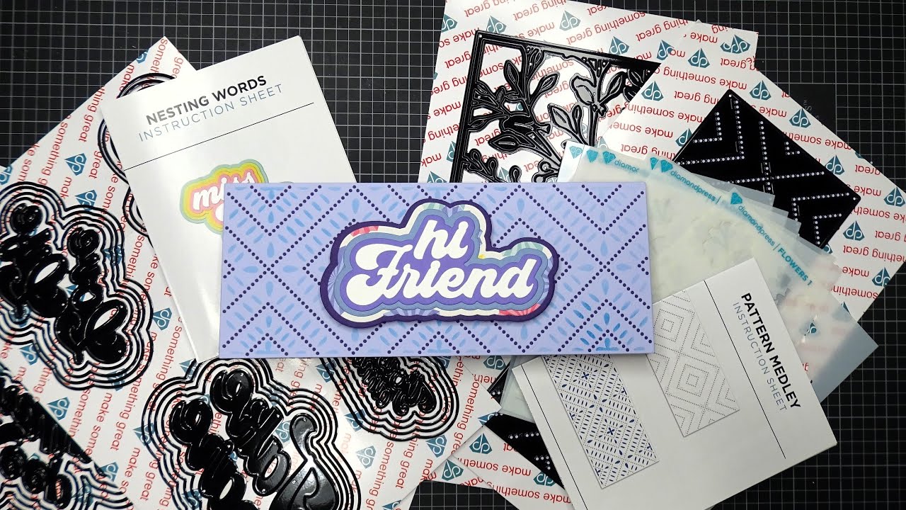New Diamond Press Now Available! "Nesting Word" Dies & "Pattern Medley ...