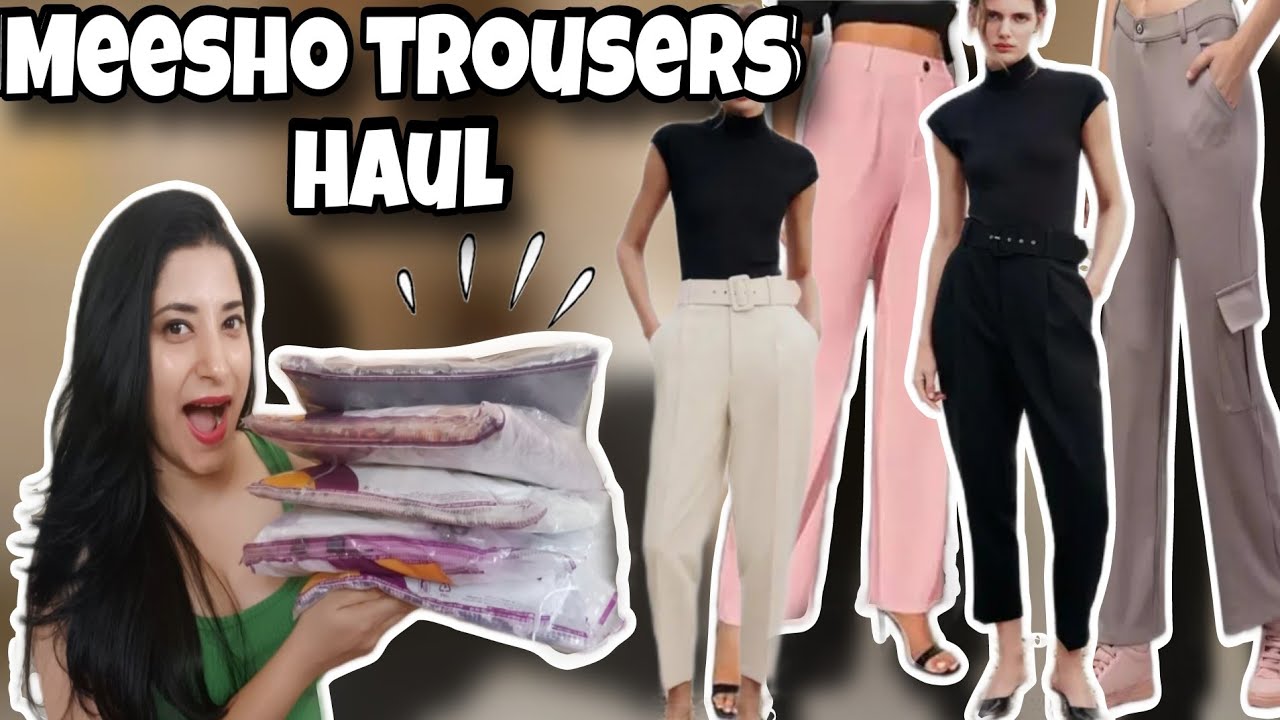 Meesho trouser pants haul starting at Rs 200 💕😍 || Meesho pants haul ...