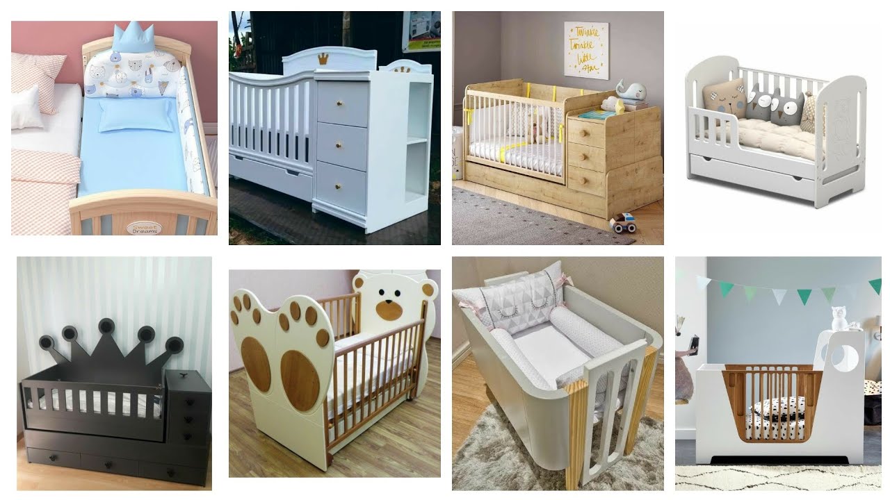 Baby cot designs ideas wooden //baby woode crib designs // Baby bedding ...