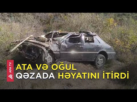 Ağsu dolaylarında ağır qəza, maşın dərəyə aşdı - APA TV