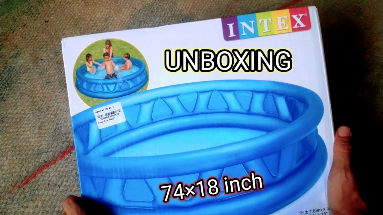 intex pool 74×18 inches 6 feet width 1.6 feet height blue round ...
