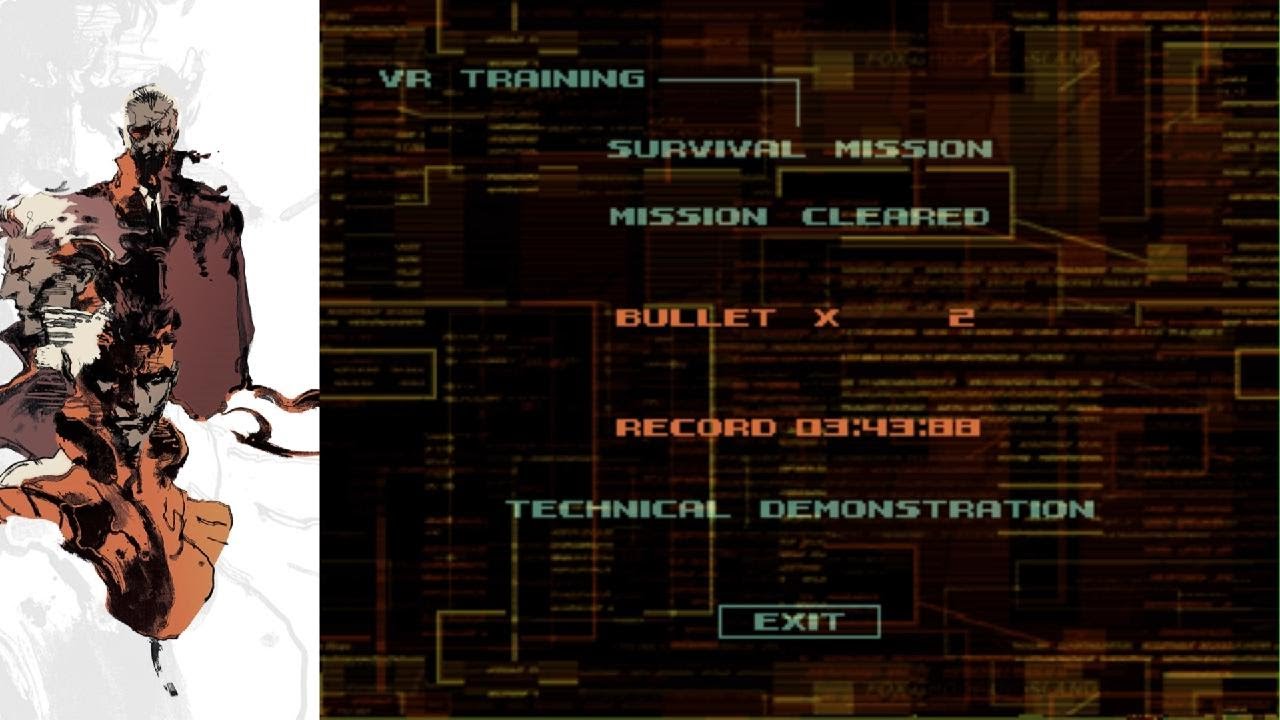 Metal Gear Solid - VR Training - Survival Mission - 3:43 / 1st Rank ...