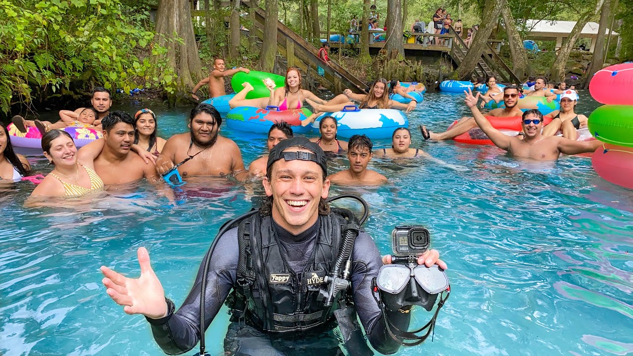 What Will I Find Scuba Diving Under 20,000 Drunk Tubers?!? - YouTube