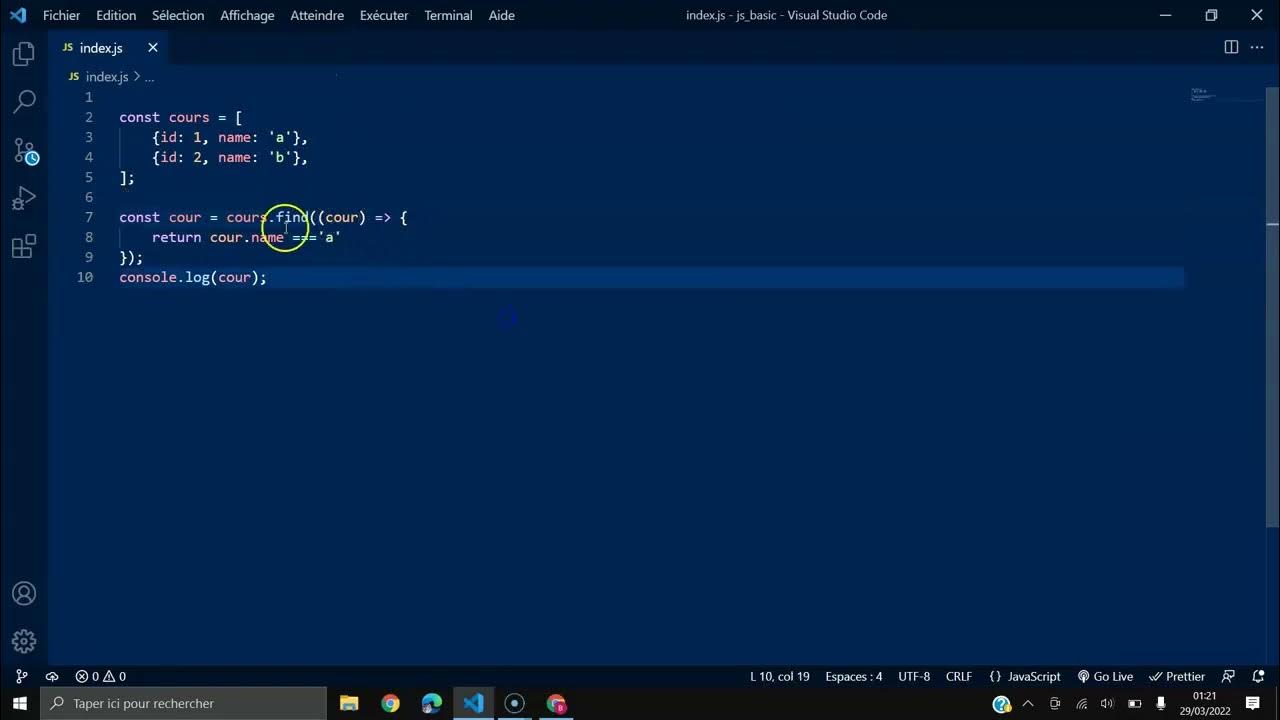 Apprendre JavaScript 6 5 Fonction fléchées - YouTube
