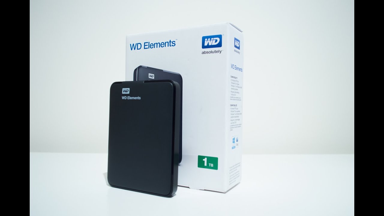 WD Elements 1TB Unboxing and First Impressions - YouTube