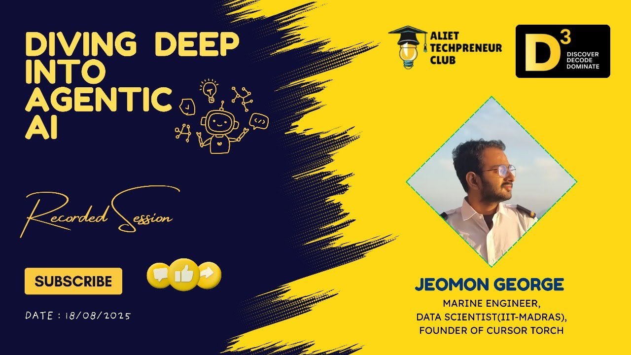ATC | Agentic AI with Jeomon George | D³ - YouTube