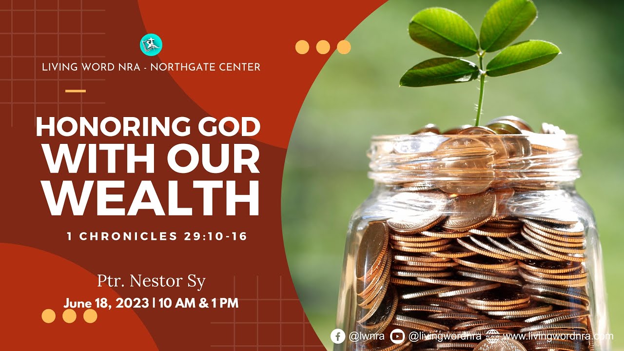 Honoring God With Our Wealth | Ptr Nic Sy - YouTube