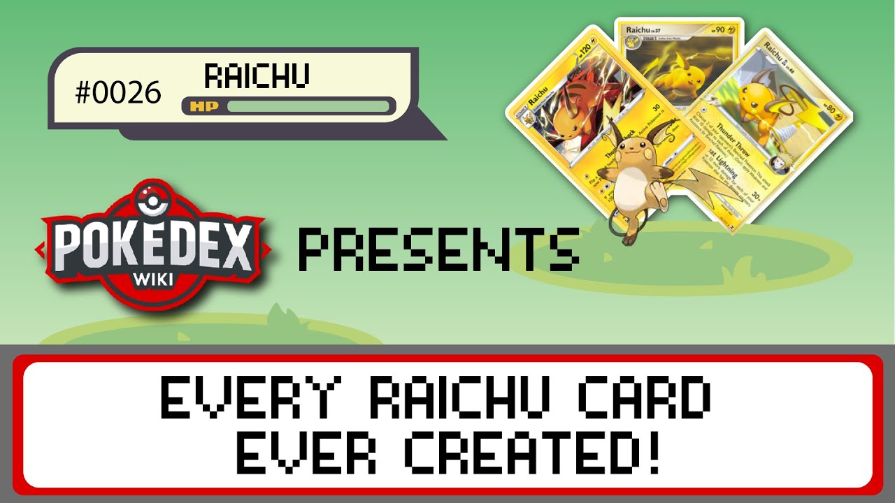 Raichu in the Pokemon TCG | Every Card Printed | Pokedex Wiki - YouTube