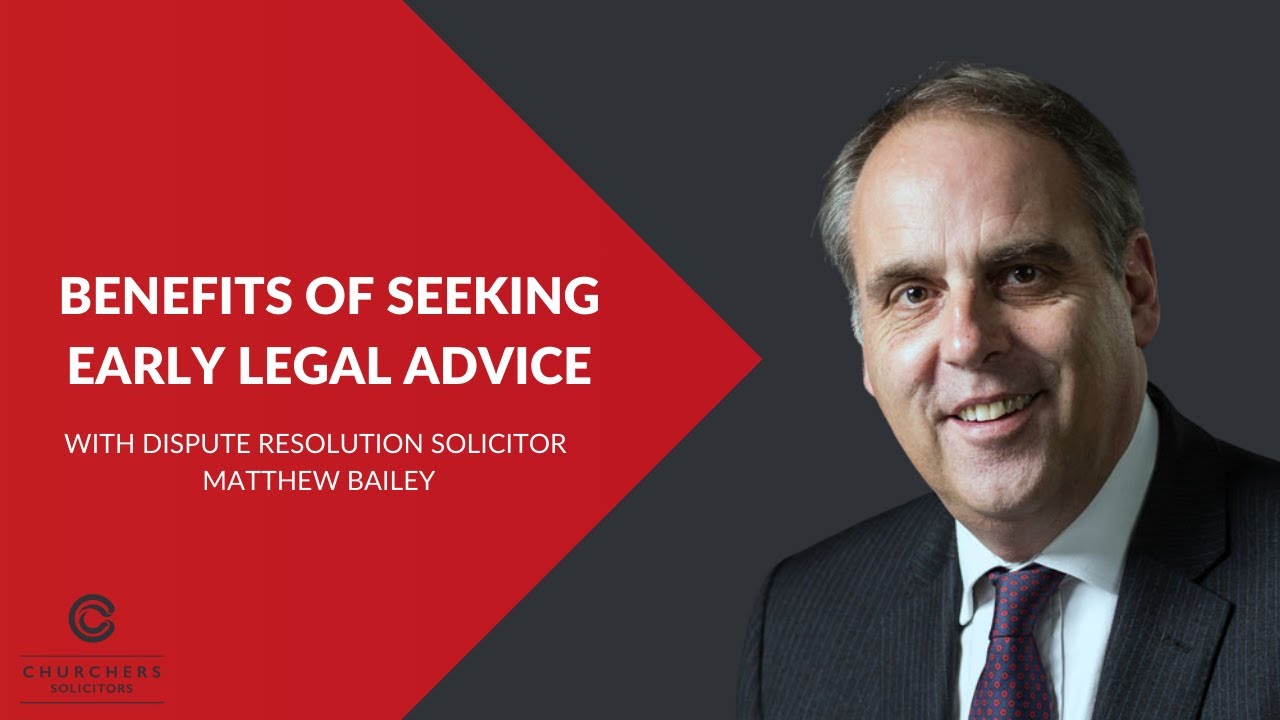 Dispute Resolution | The Importance of Seeking Early Legal Advice - YouTube