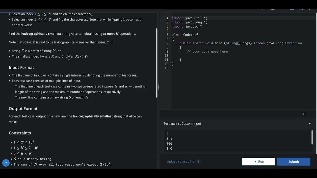 Codechef Starters 125 Division 4 | Binary Minimal - YouTube