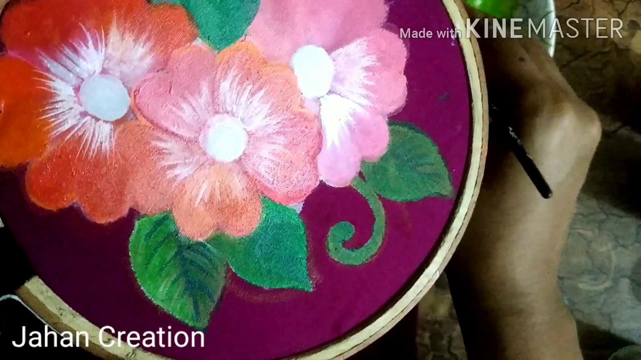 Fabric Painting For Beginners Tutorial-2 । Best Fabric Painting Video ...