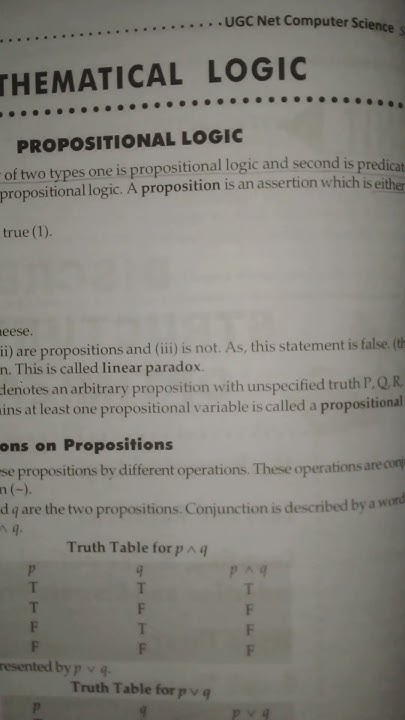 Propositional Logic | UGC NET | MCA Imp Topic - YouTube