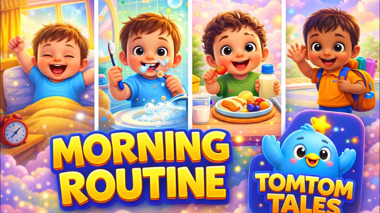 Morning Routine Song for Kids | Brush, Wash, Eat & Get Ready , Wake Up ...