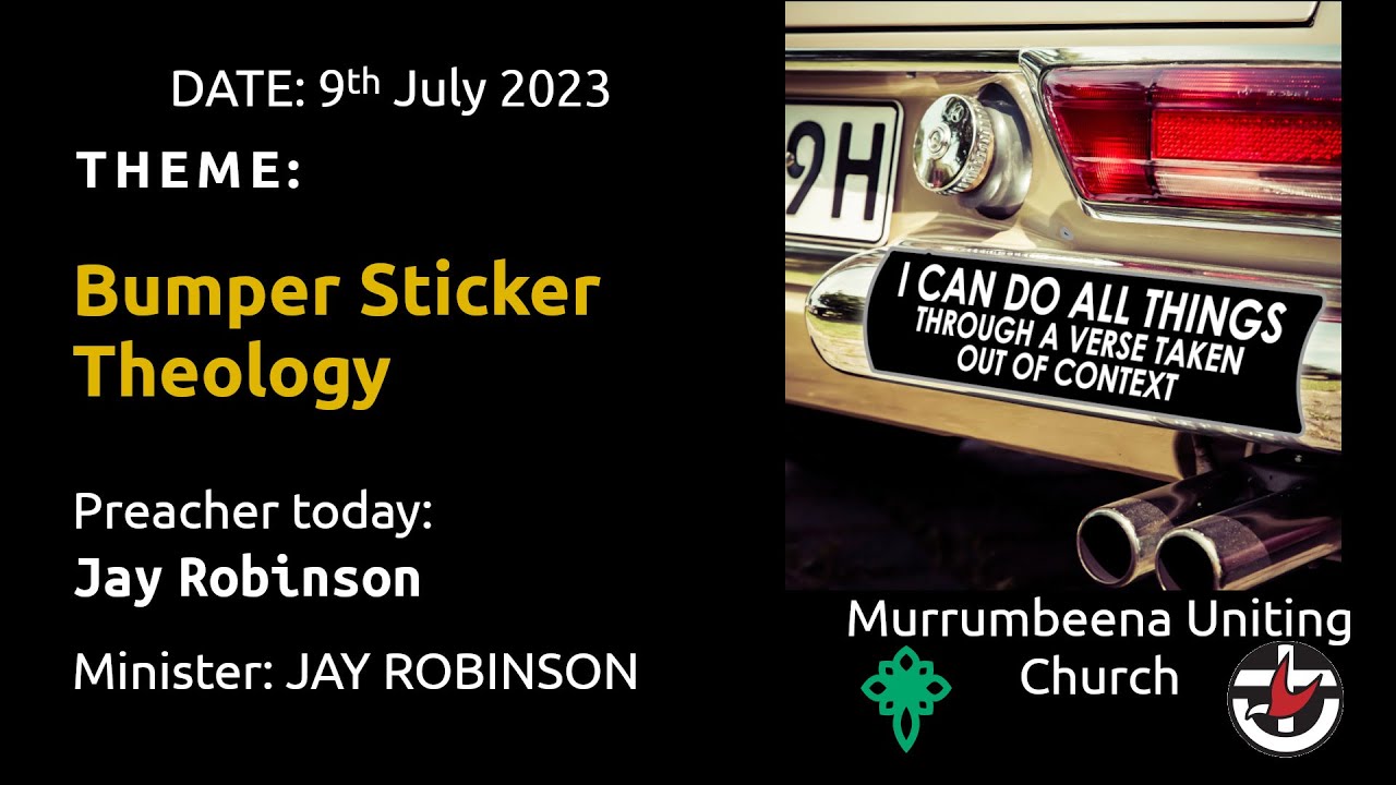 20230709 Bumper Sticker Theology 01 - YouTube