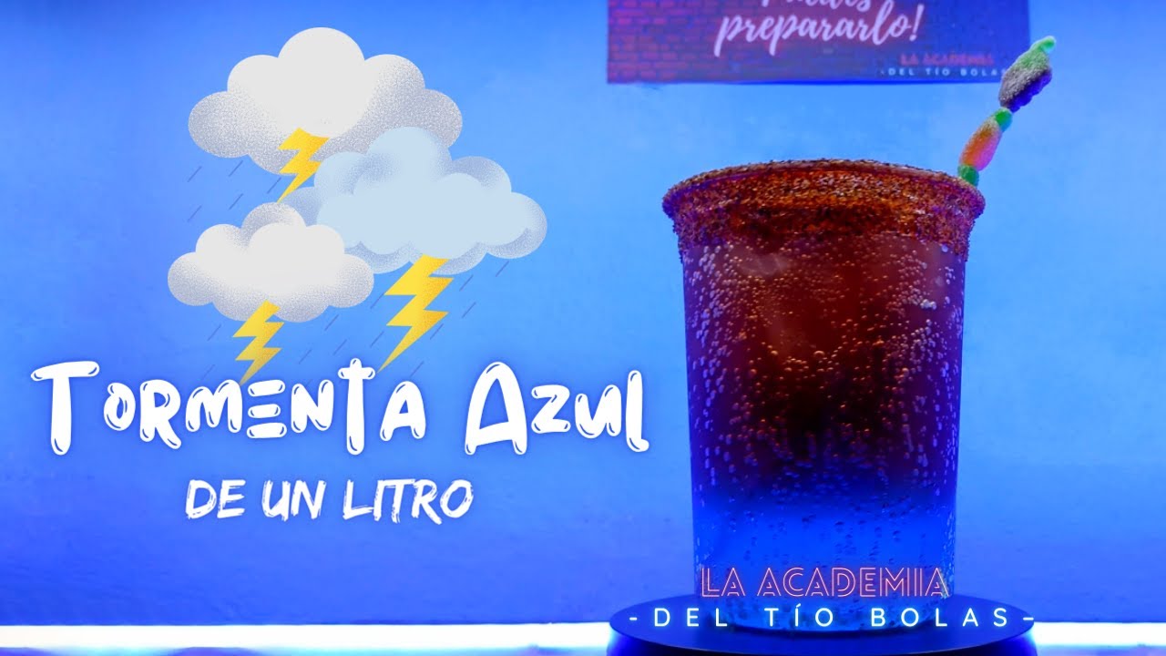 Tormenta Azul de un Litro | Bebidas con Vodka | Bebidas para negocio o ...