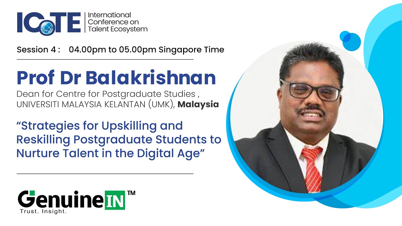 GenuineIN | ICoTE '24 Conference | Session by Prof. Dr. Balakrishnan ...