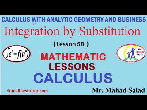 Lesson 5D Integration by Substitution - YouTube