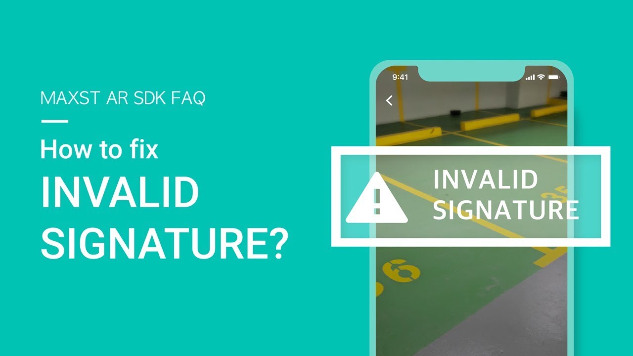 How to fix invalid signature with MAXST AR SDK? - YouTube