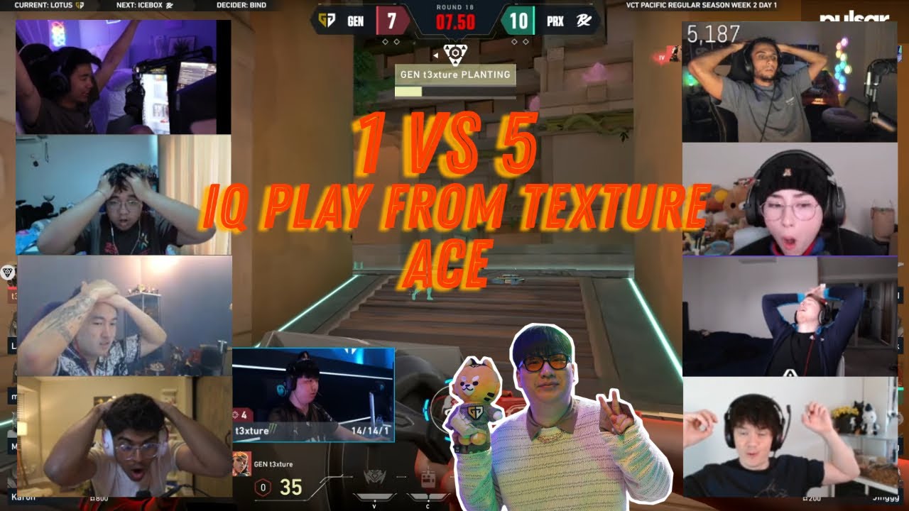 NO ONE WILL EXPECT THIS !! Texture ACE 1v5 - VCT PACIFIC STAGE 1 - YouTube